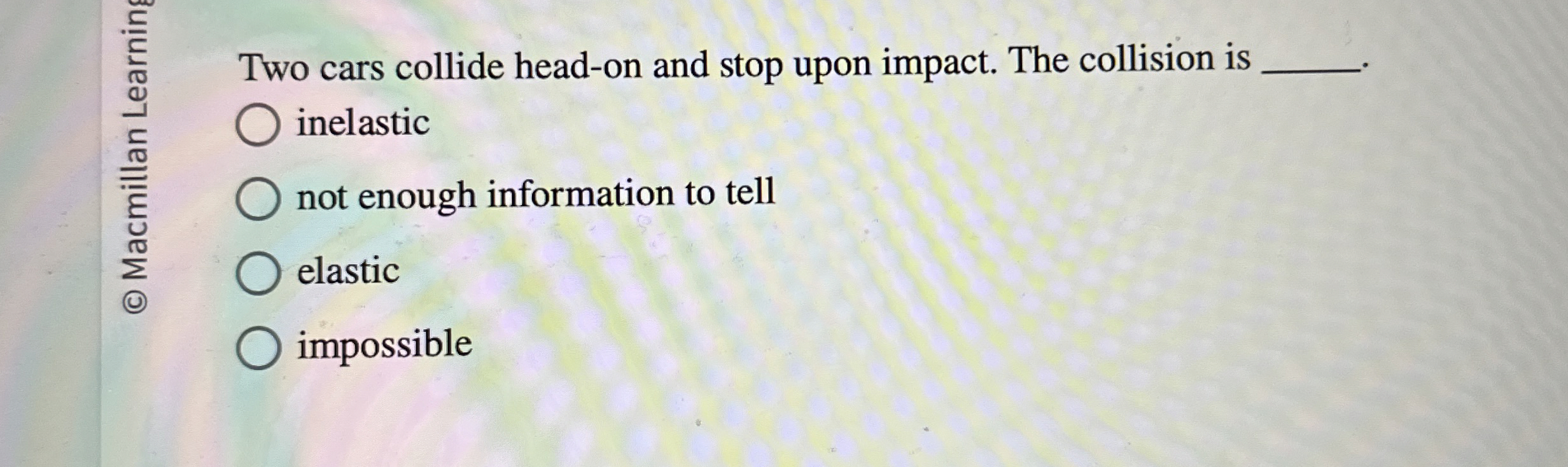 Solved Two cars collide head-on and stop upon impact. The | Chegg.com