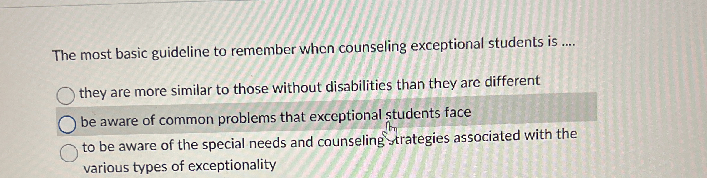 Solved The most basic guideline to remember when counseling | Chegg.com