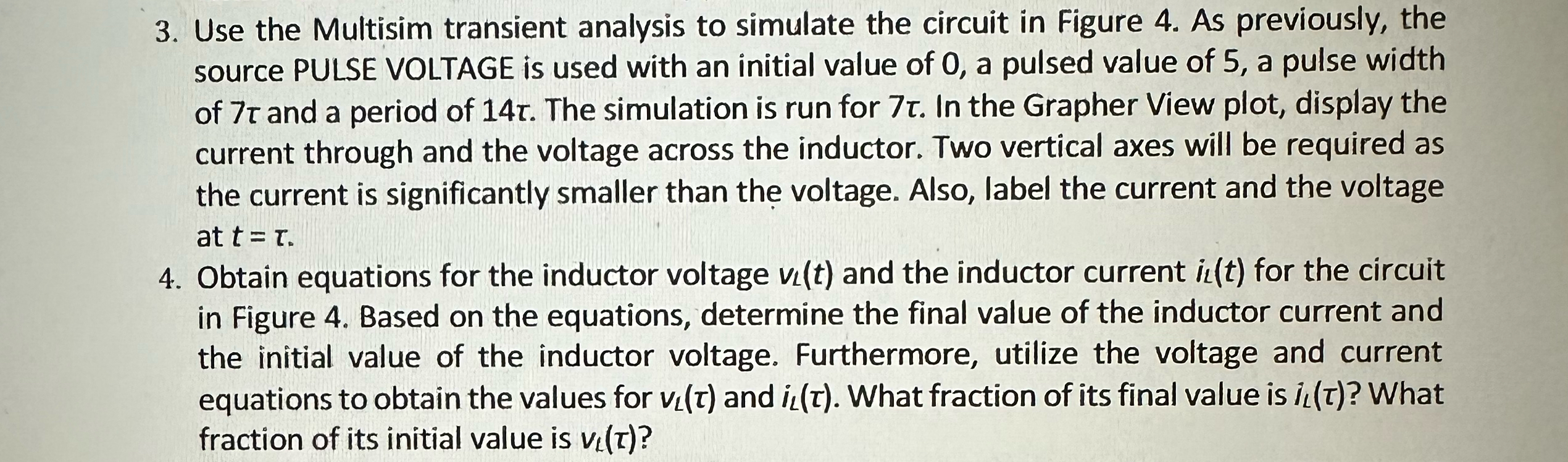 Solved Use the Multisim transient analysis to simulate the | Chegg.com