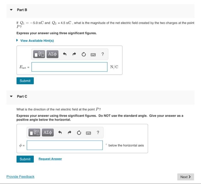 Solved A negative point-charge Q1 is 10 cm direcly below a | Chegg.com
