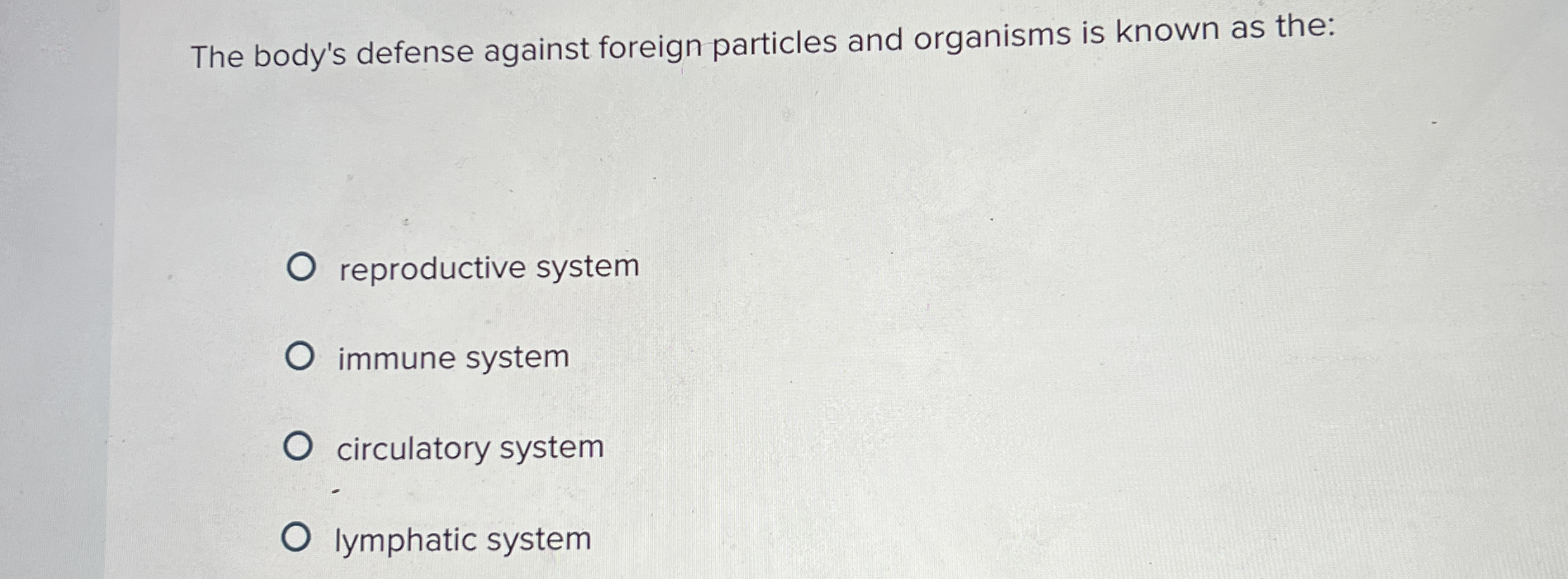 Solved The body's defense against foreign particles and | Chegg.com
