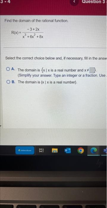 Solved Find the domain of the rational function. | Chegg.com