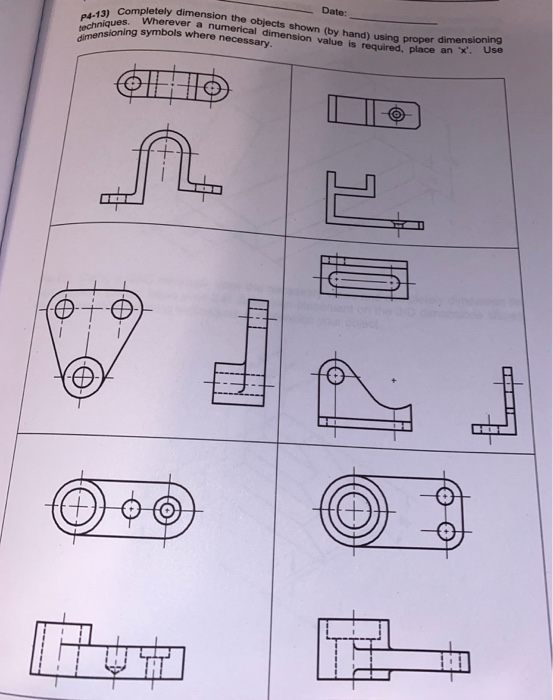 Solved Date: P4-13) Compi techniques. W dimensioning sym | Chegg.com