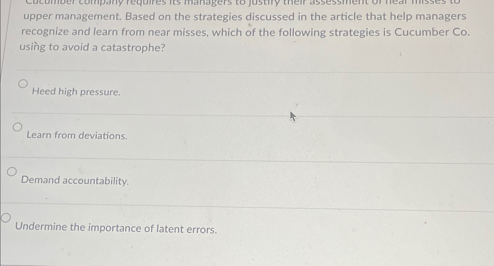 Solved upper management. Based on the strategies discussed | Chegg.com