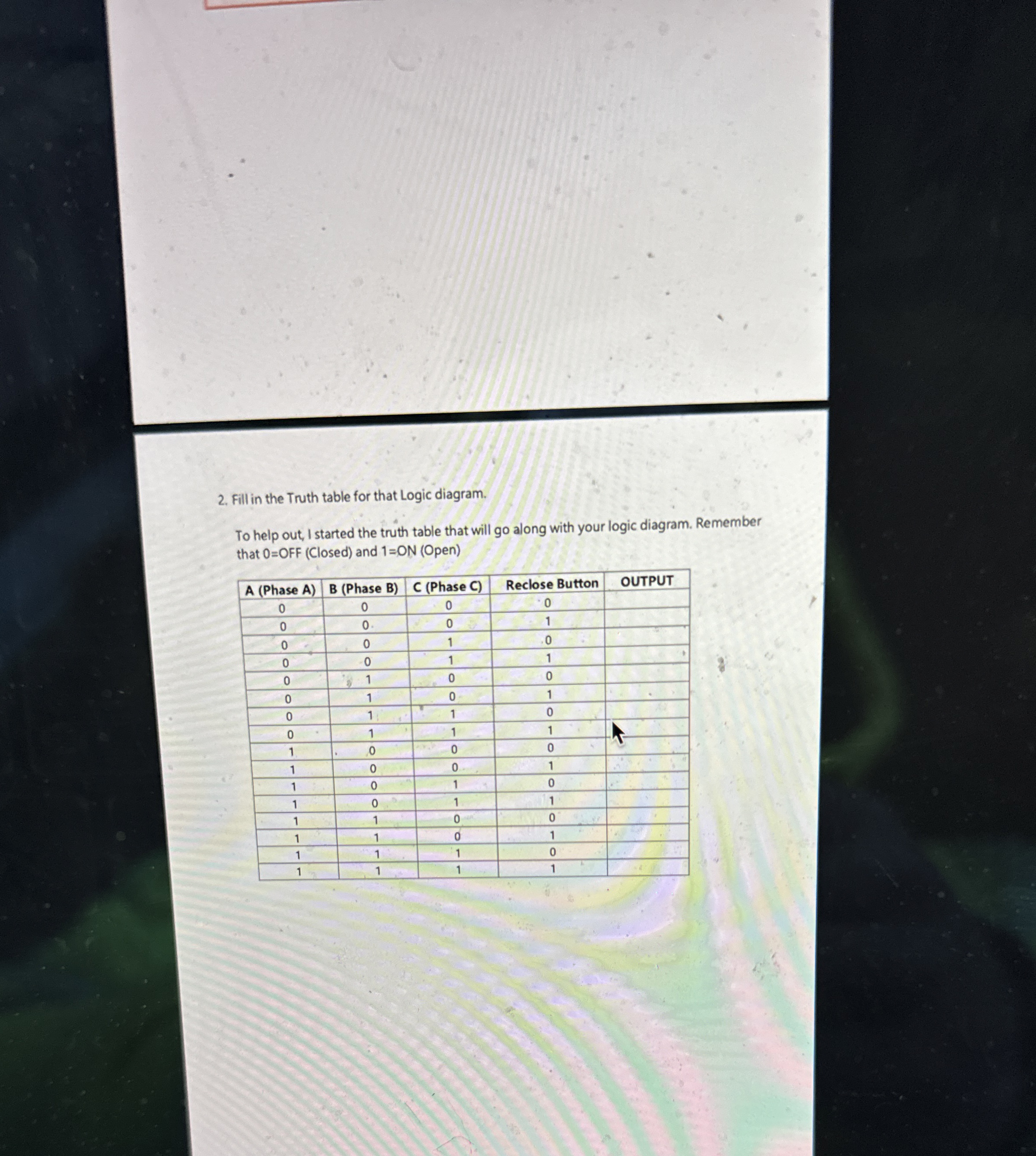 Solved by an EXPERT Fill in the Truth table for that Logic diagram.To | Chegg.com