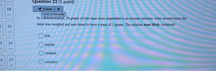 Solved In a demonstration, 10 grams of raw meat were | Chegg.com