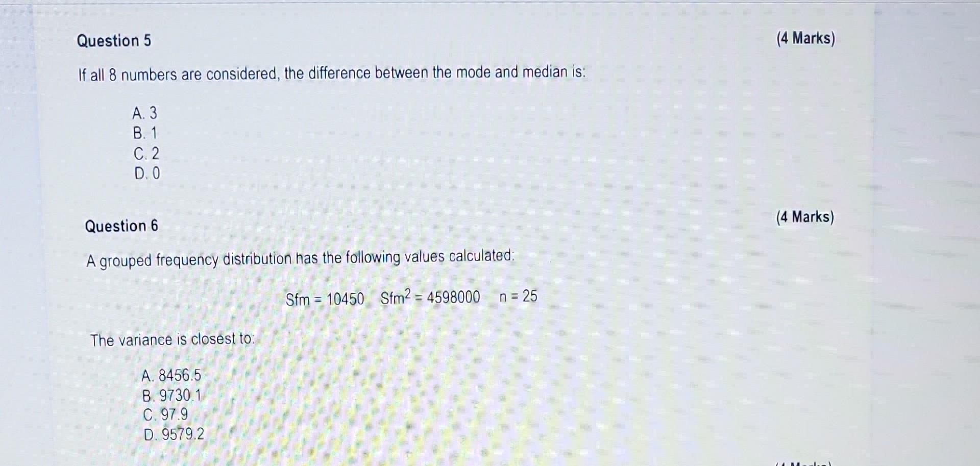 Solved Questions 9 - 12 refer to the problem below. The | Chegg.com
