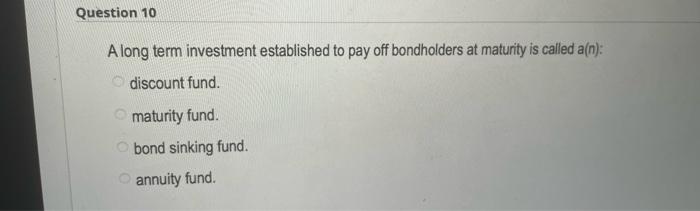 The journal entry to establish a bond sinking fund | Chegg.com