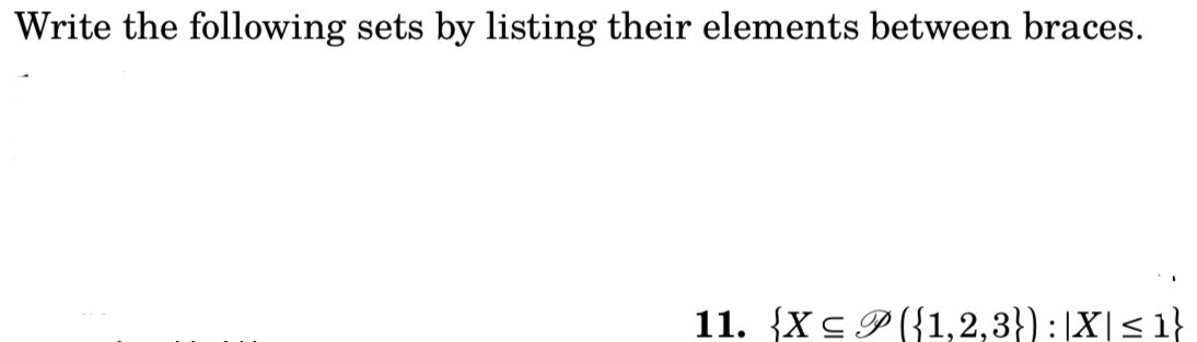Solved Write the following sets by listing their elements | Chegg.com