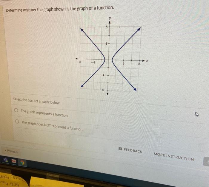Solved Determine whether the graph shown is the graph of a | Chegg.com