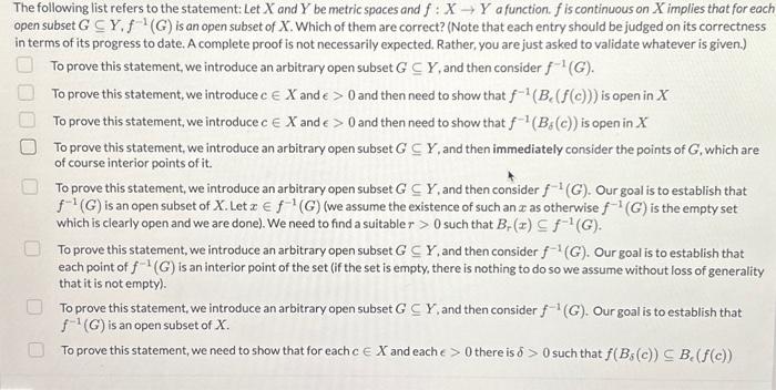 Solved The following list refers to the statement: Let X and | Chegg.com