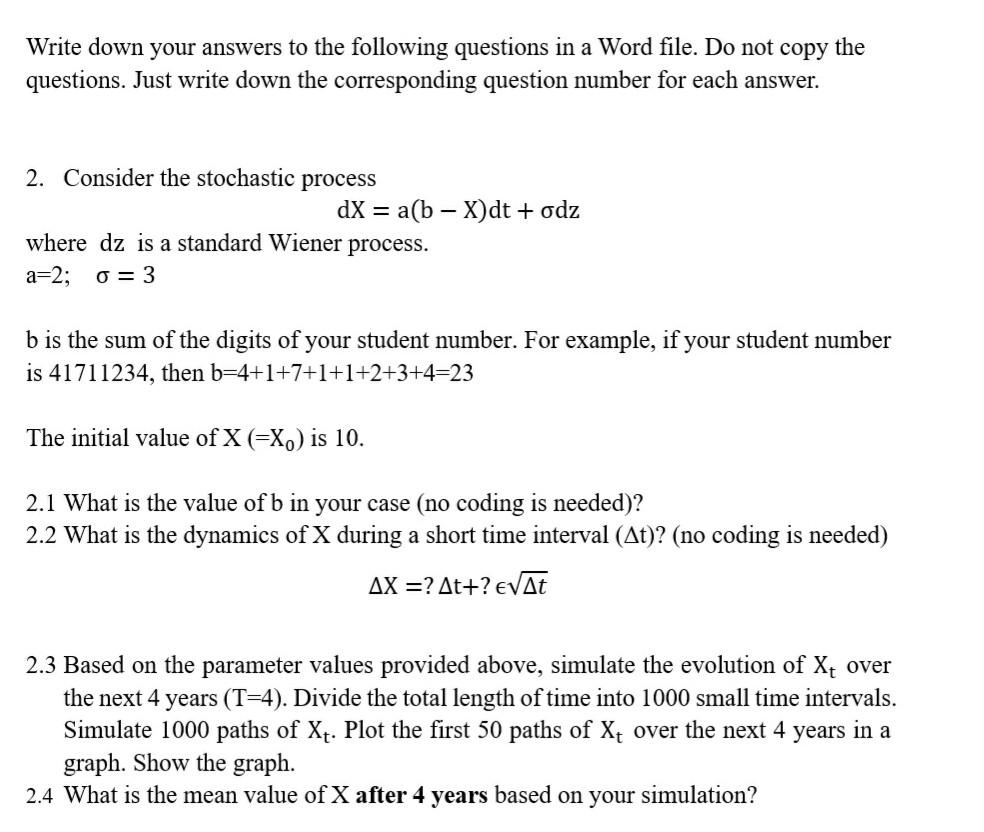 Write down your answers to the following questions in | Chegg.com