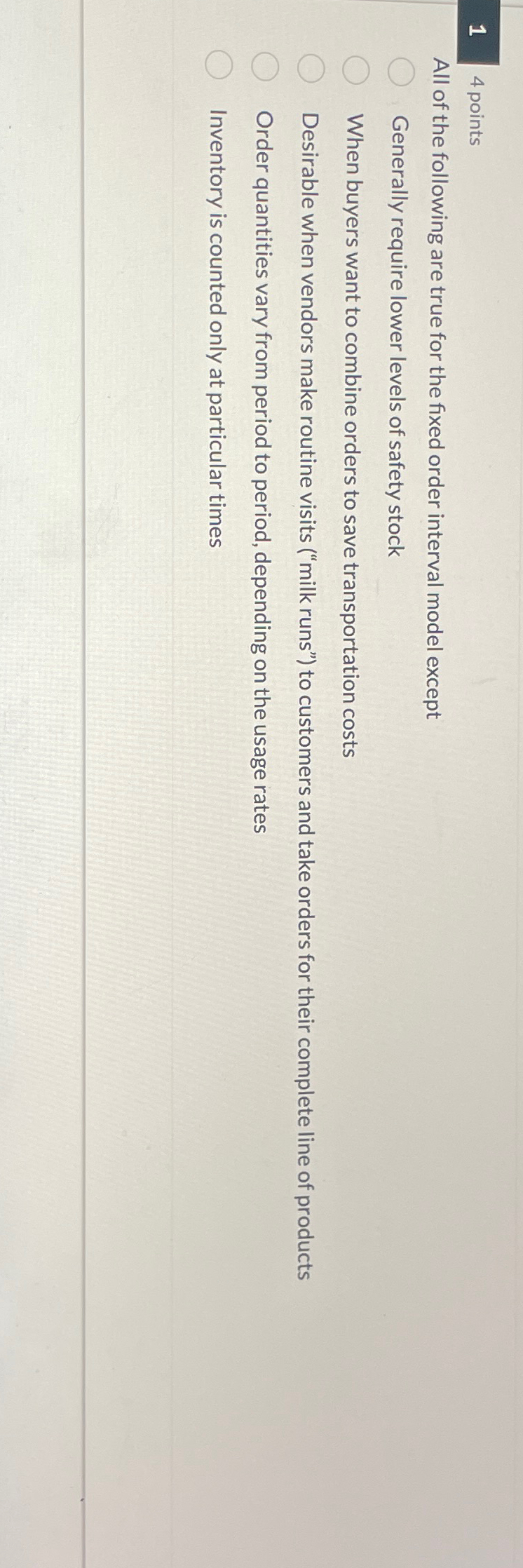 Solved 14 ﻿pointsAll of the following are true for the fixed | Chegg.com