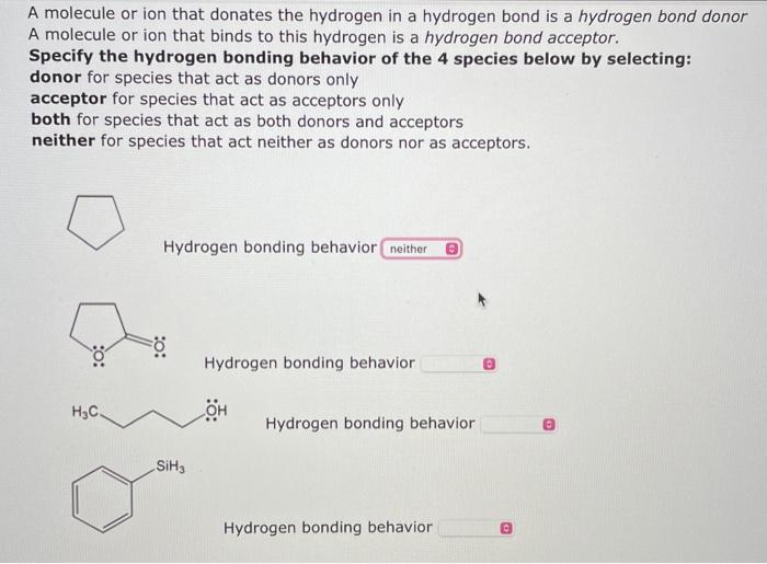 Solved A molecule or ion that donates the hydrogen in a | Chegg.com