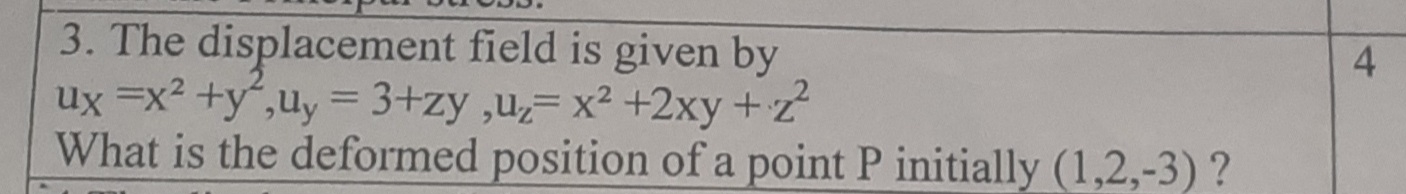 Solved The displacement field is given | Chegg.com