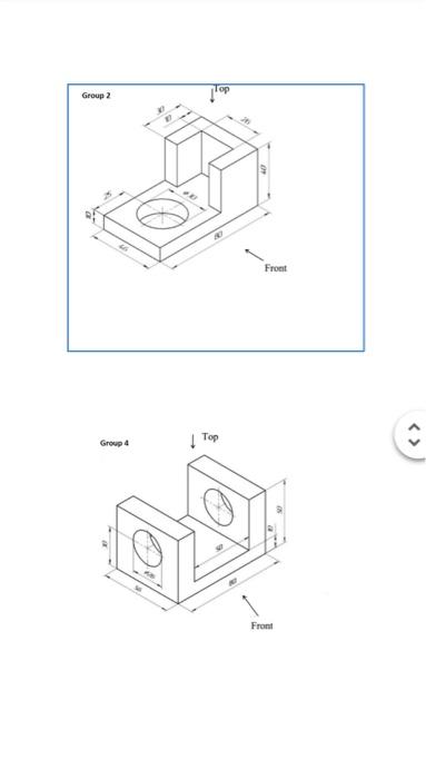 Solved Figure below shows the pictorial view of object. Draw | Chegg.com