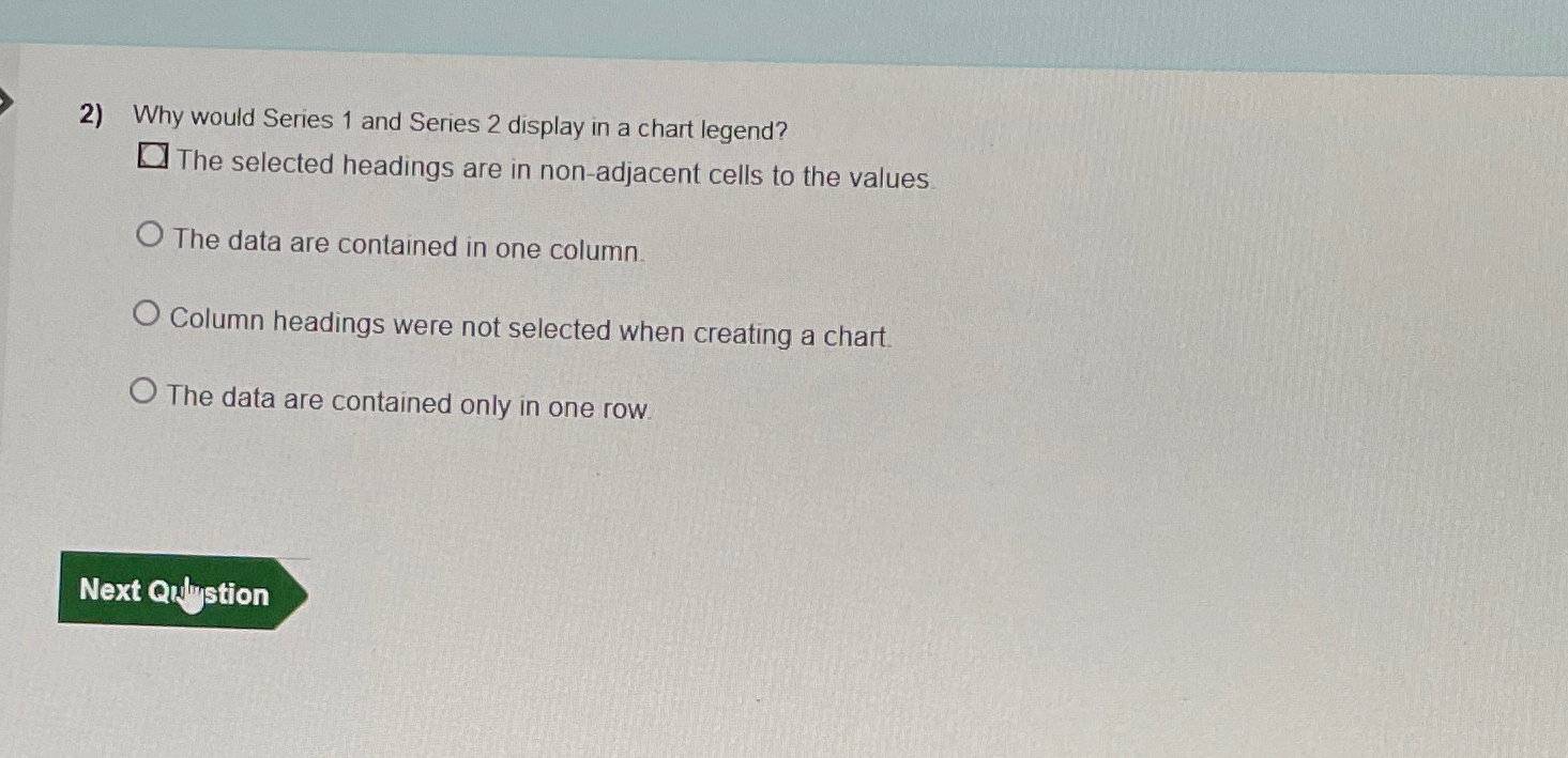 Solved Why would Series 1 ﻿and Series 2 ﻿display in a chart | Chegg.com