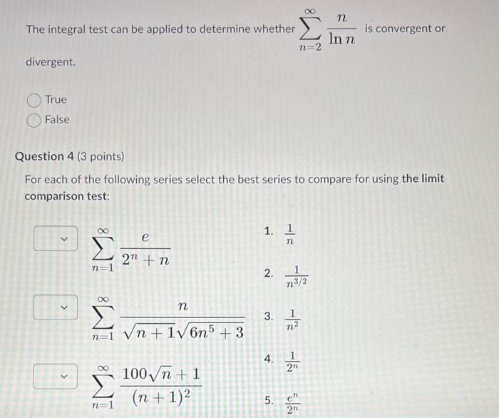 Solved The integral test can be applied to determine whether | Chegg.com