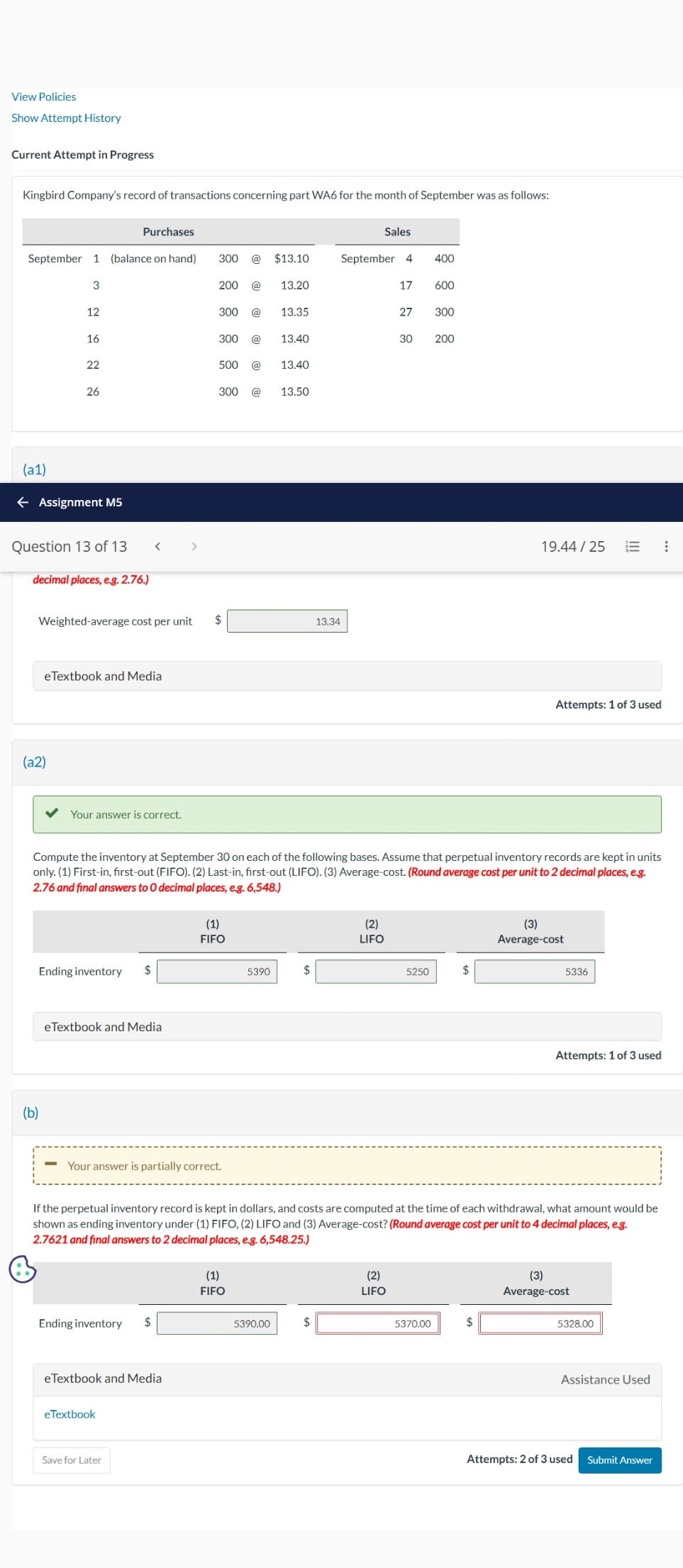 Solved View Policies Show Attempt History Current Attempt in | Chegg.com