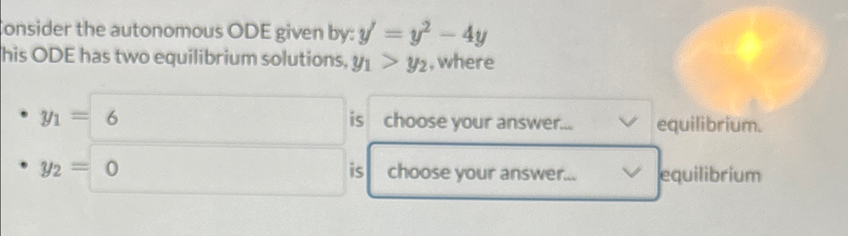 Solved onsider the autonomous ODE given by: y'=y2-4y ﻿his | Chegg.com