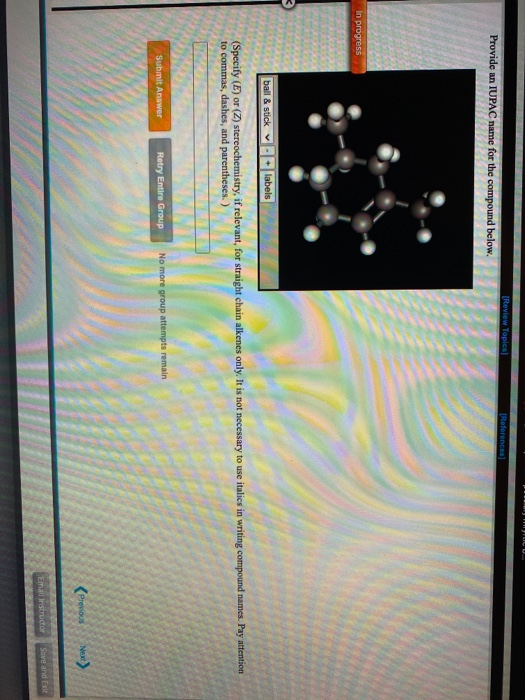 Solved [Review Topics (References Provide an IUPAC name for | Chegg.com