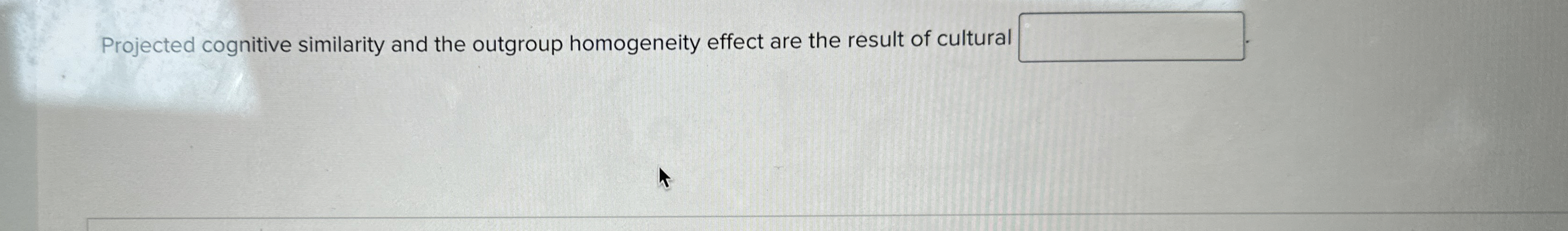 Solved Projected cognitive similarity and the outgroup | Chegg.com