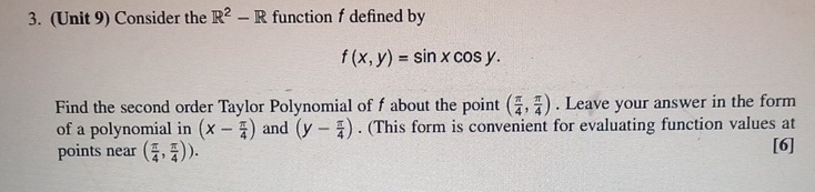 Solved (Unit 9 ) ﻿Consider the R2-R ﻿function f ﻿defined | Chegg.com