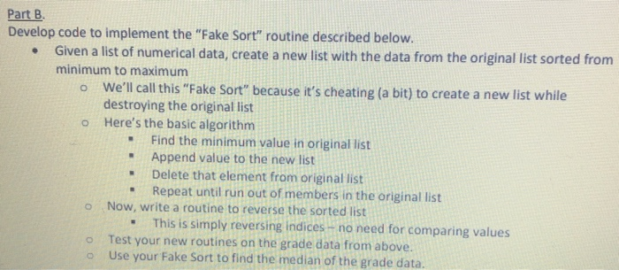 Solved Program 3: (Median, Sorting and Reversing Lists) | Chegg.com Solved Program 3: (Median, Sorting and Reversing Lists) | Chegg.com