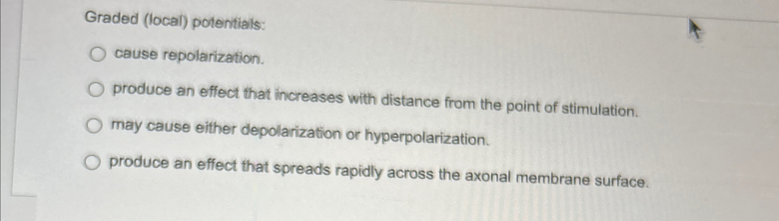 Solved Graded (local) ﻿potentials:cause | Chegg.com