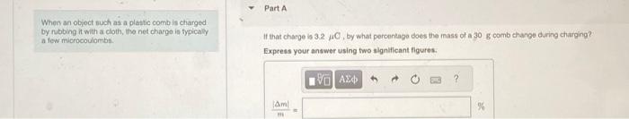 Solved When an objoct such as a plastic comb is charged. by | Chegg.com