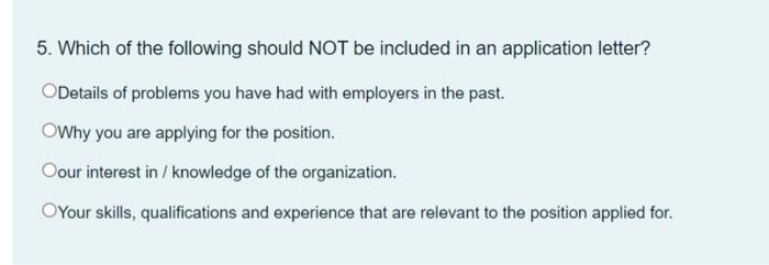 5. Which of the following should NOT be included in | Chegg.com