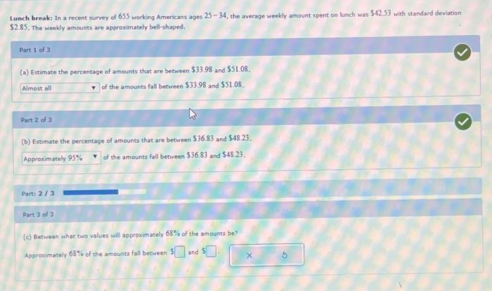 Solved Part 1 of 3 (a) Estimate the percentage of amounts | Chegg.com