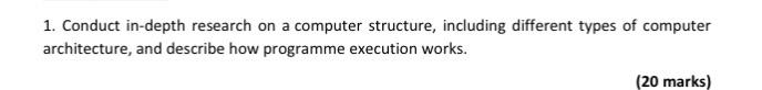 Solved 1. Conduct in-depth research on a computer structure, | Chegg.com
