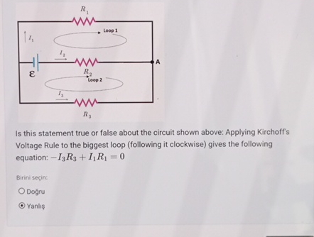 Solved Is this statement true or false about the circuit | Chegg.com