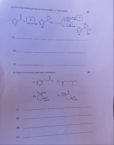 Solved (e) ﻿Fill in the missing boxes for the formation of | Chegg.com