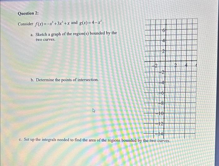 Solved Consider f(x)=−x3+3x2+x and g(x)=4−x2. a. Sketch a | Chegg.com