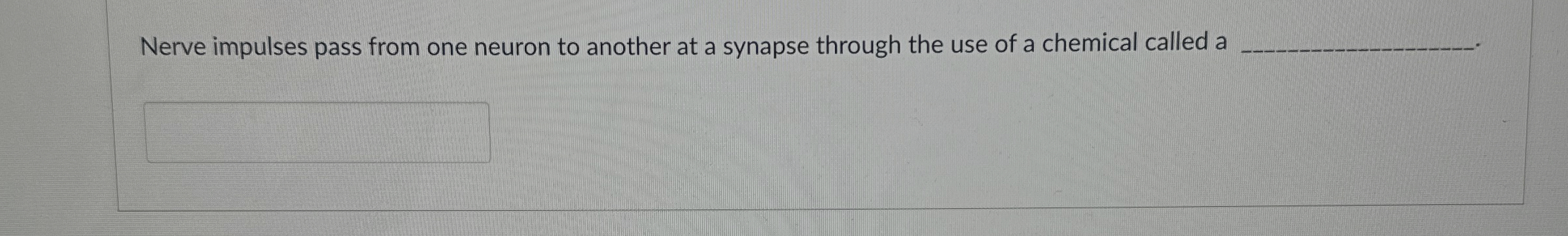 Solved Nerve impulses pass from one neuron to another at a | Chegg.com