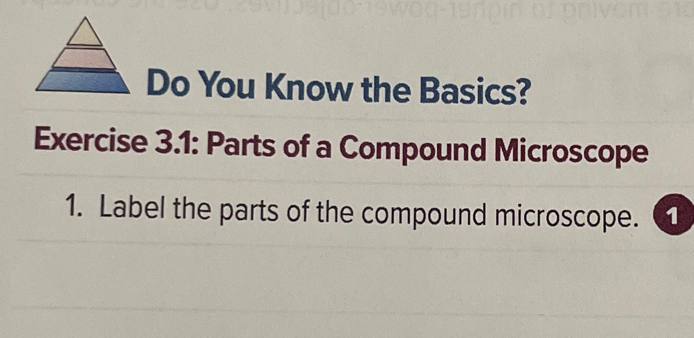 Solved Do You Know the Basics?Exercise 3.1: Parts of a | Chegg.com