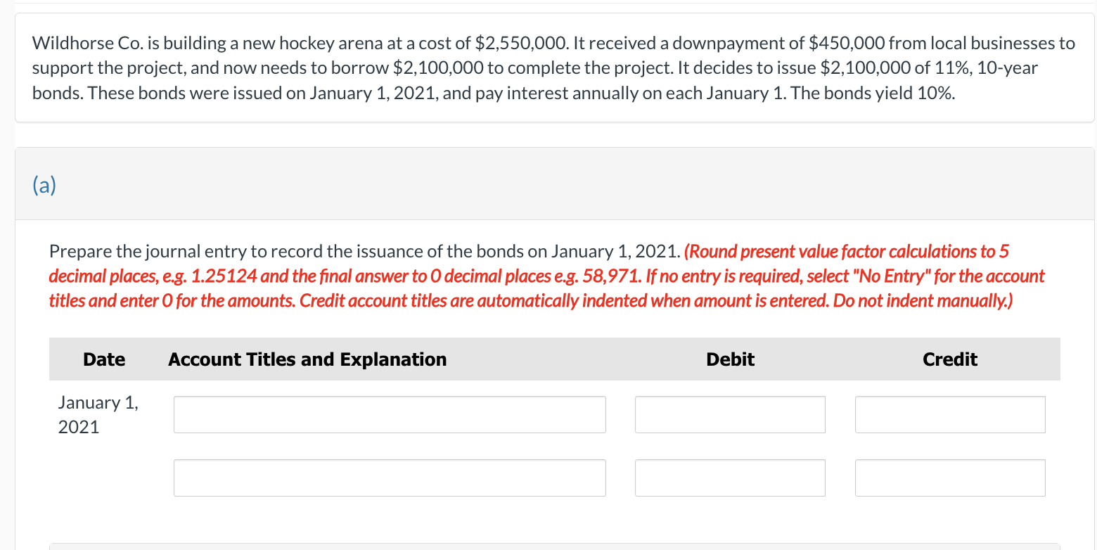 Solved (a)Prepare the journal entry to record the issuance | Chegg.com