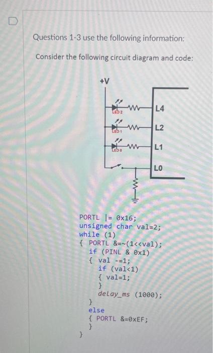 Solved Questions 1-3 use the following information: Consider | Chegg.com