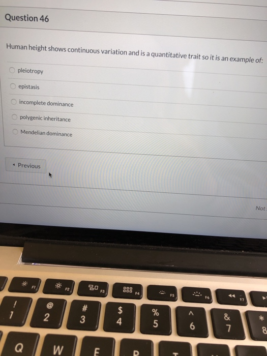 Solved Question 46 Human height shows continuous variation | Chegg.com