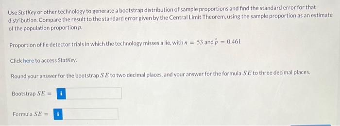 Solved Use StatKey or other technology to generate a | Chegg.com