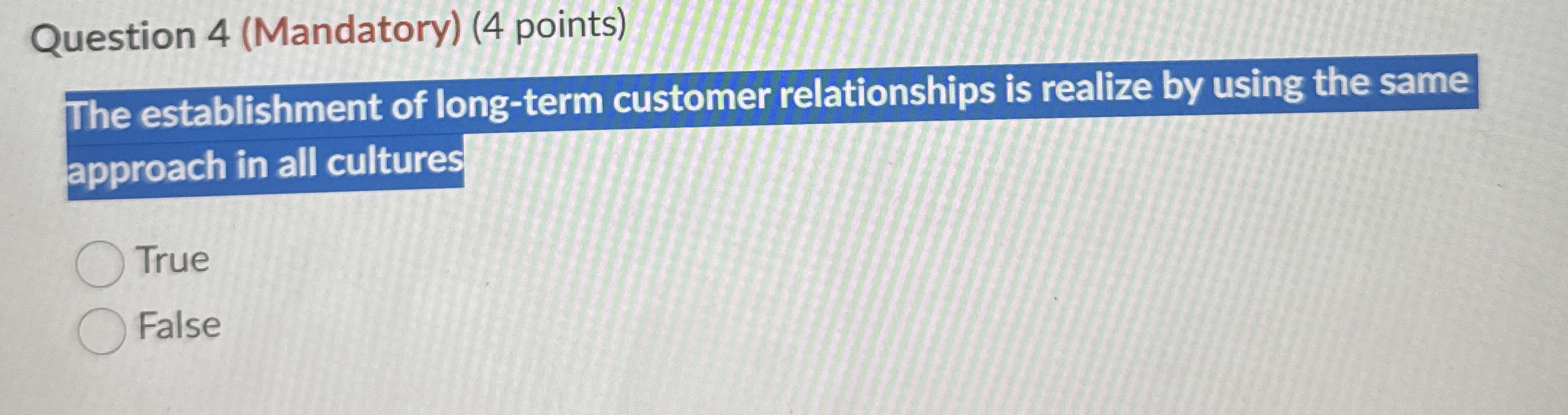 Solved Question 4 (Mandatory) (4 ﻿points)The establishment | Chegg.com