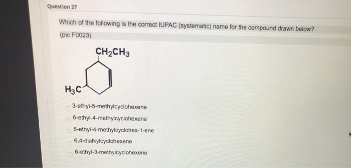 Solved Question 27 Which of the following is the correct | Chegg.com