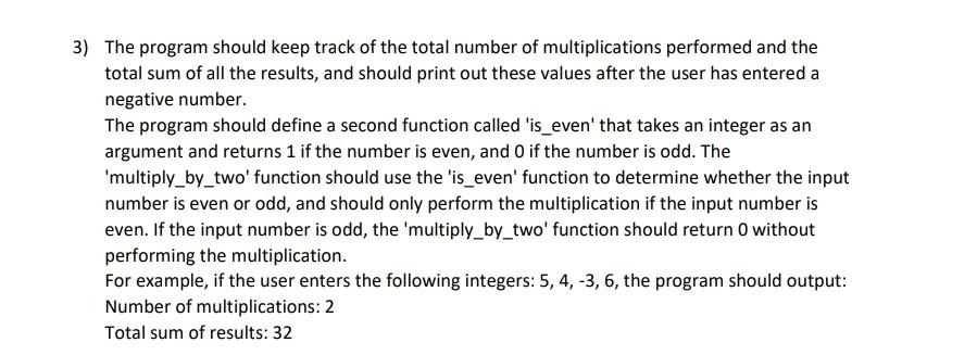 Solved The program should keep track of the total number of | Chegg.com