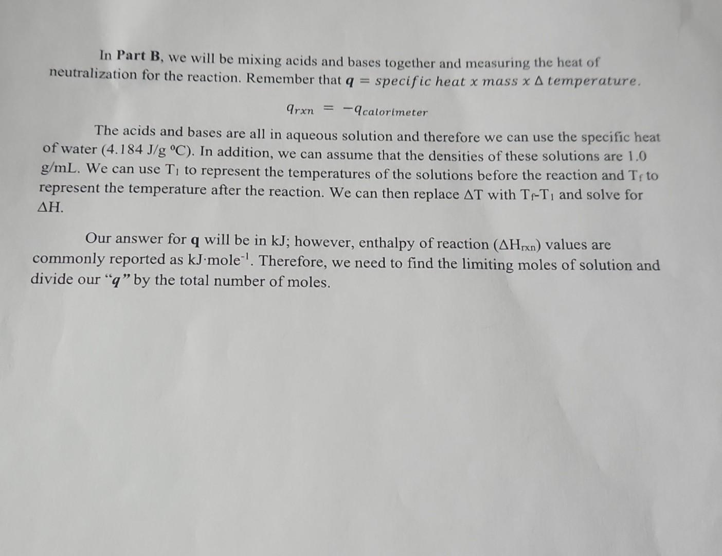 CHEM 1211 Lab Manual 6th Edition NaOH+CH3COOH Initial | Chegg.com