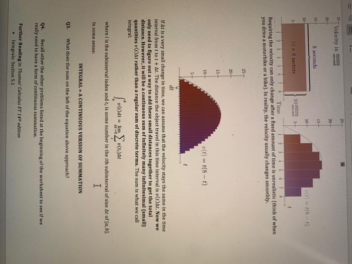 I1: Introduction to Integrals Through this worksheet | Chegg.com