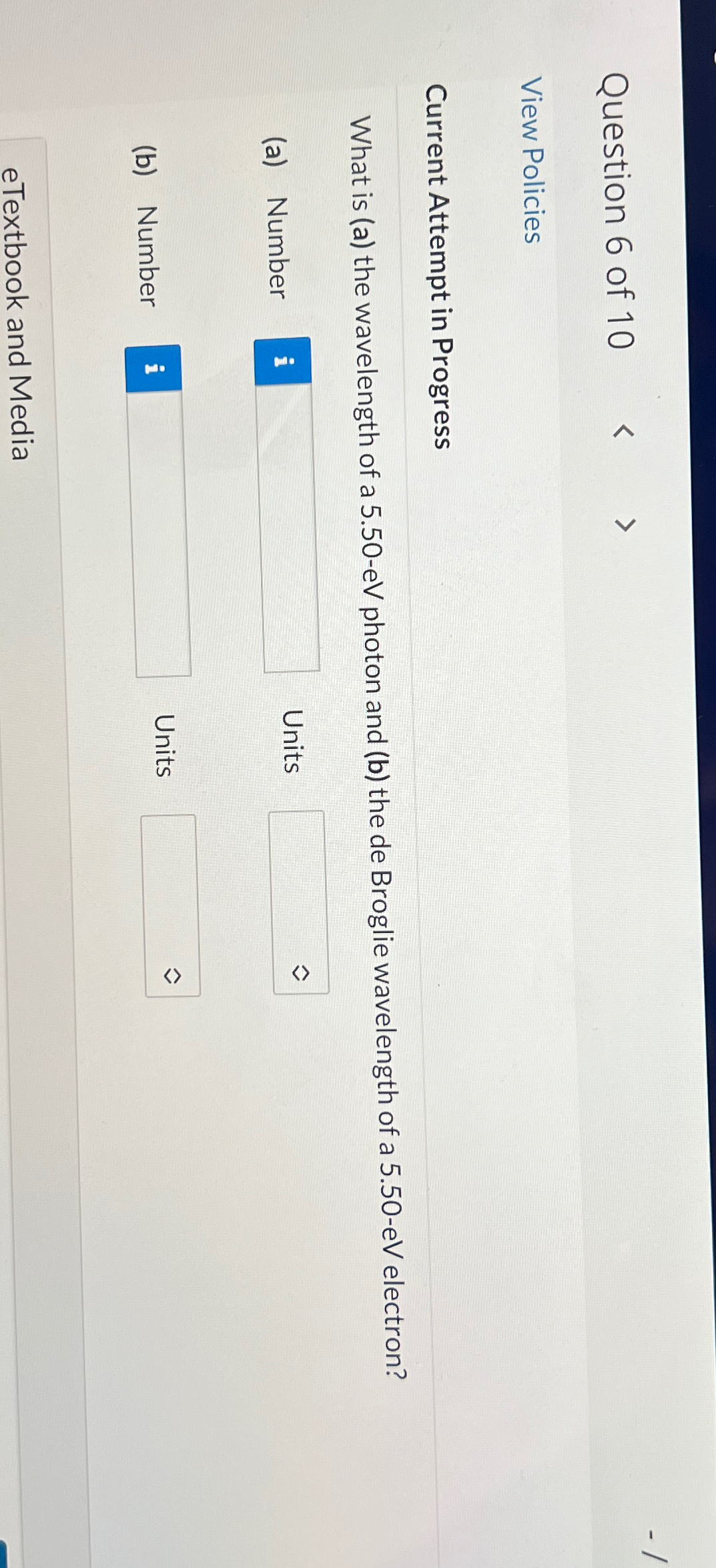 Solved Question 6 ﻿of 10View PoliciesCurrent Attempt in | Chegg.com