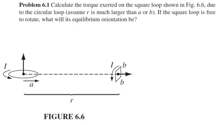Solved Problem 6.1 Calculate the torque exerted on the | Chegg.com