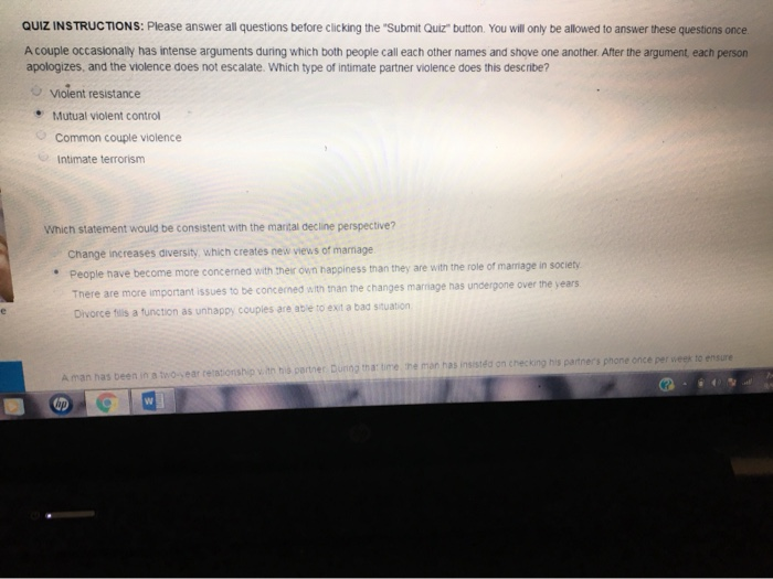 Solved QUIZ INSTRUCTIONS: Please answer all questions before | Chegg.com